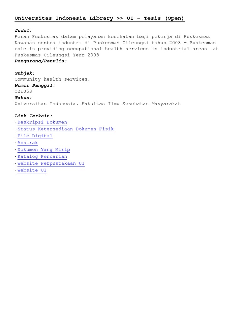 Universitas Indonesia Library UI - Tesis (Open) : Judul | PDF
