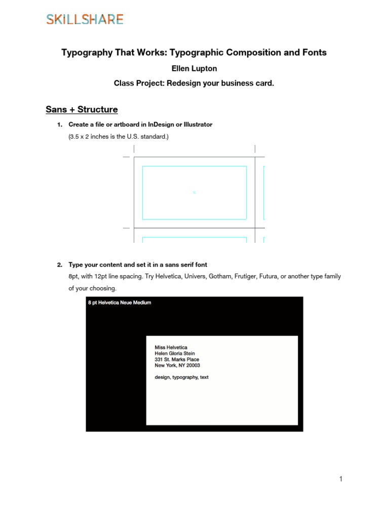 Typography That Works: Typographic Composition and Fonts: Ellen Lupton Class Project: Redesign ...