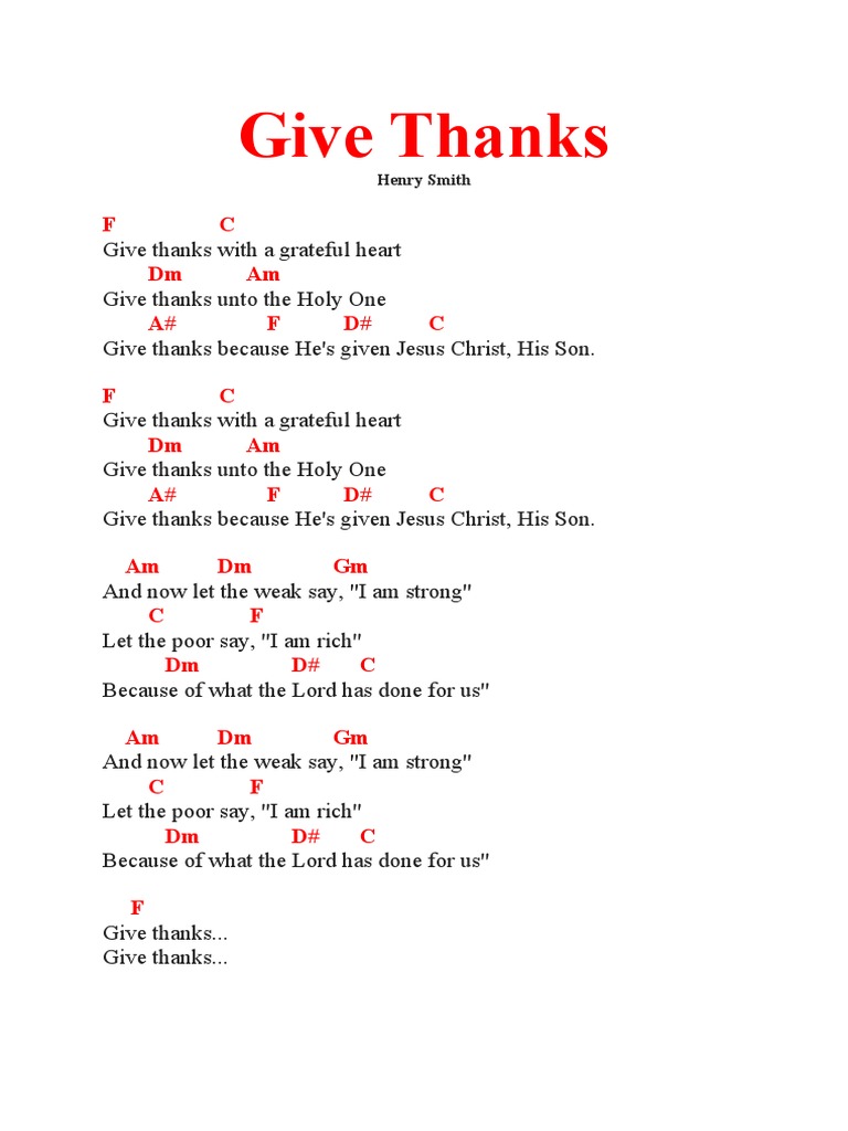 Give Thanks | PDF