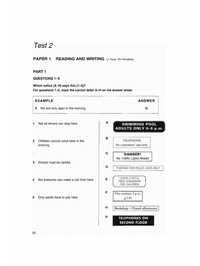 KET 2 - Test 2 | PDF