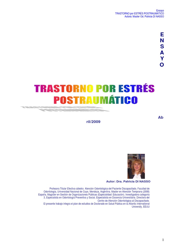 Trastorno Por Estres Postraumatico | PDF | Terapia cognitiva | Trauma ...