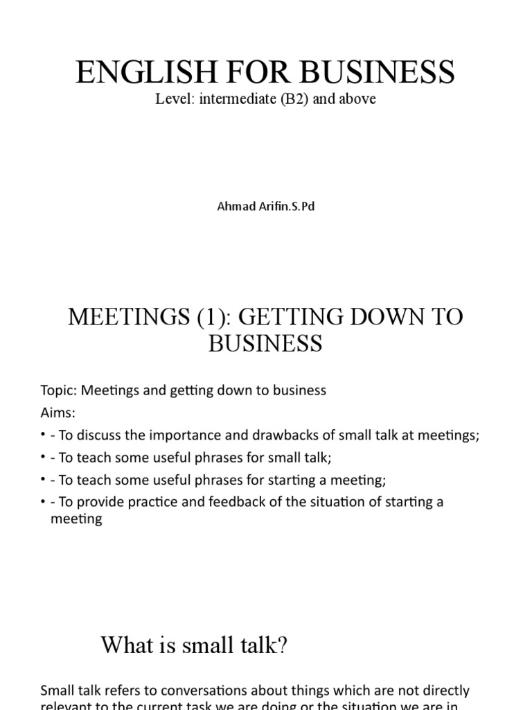 English For Business | PDF | Cognition | Communication