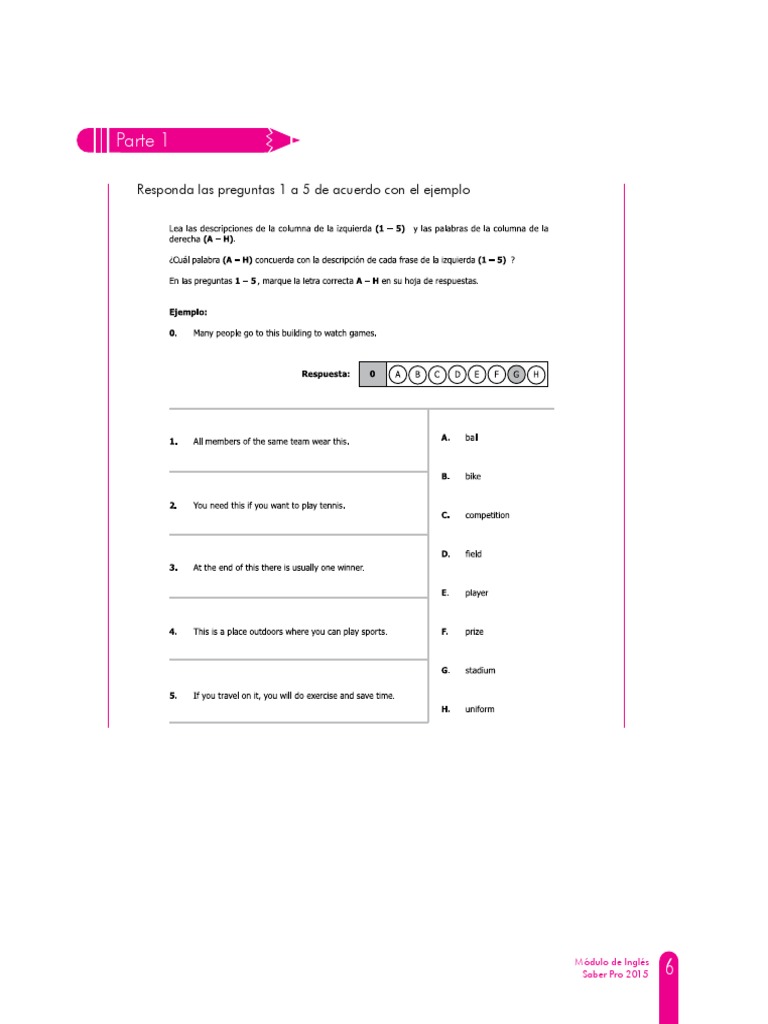 Saberpro Sample 1 | PDF