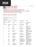 Indian Railways All Station Codes and Their Elevations! | PDF
