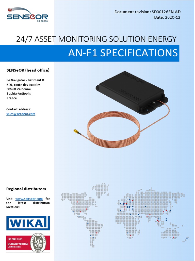 An-F1 Specifications: 24/7 Asset Monitoring Solution Energy | Download ...