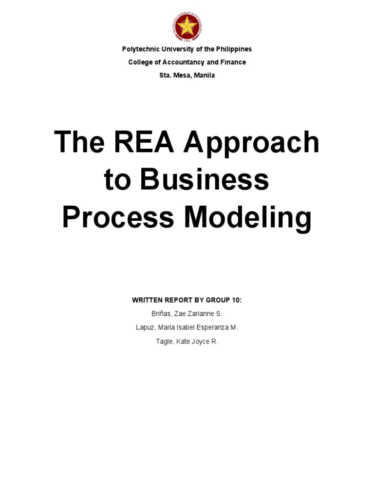 WRITTEN REPORT - The REA Approach To Business Process Modeling (GROUP 10) | PDF | Databases ...