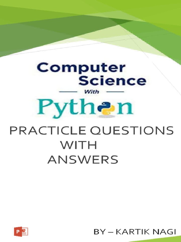 Kartik Nagi XII A (Computer Science - Assignment) | PDF | Parameter (Computer Programming ...