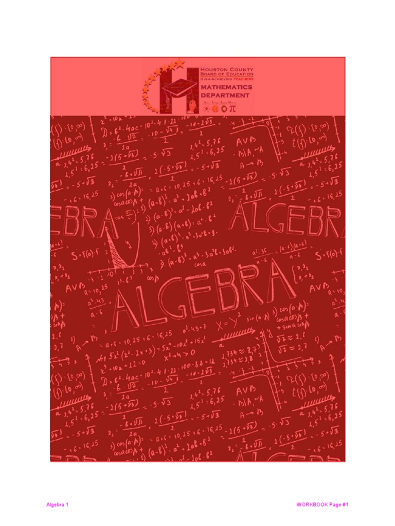 Algebra 1 Workbook Page #1 | Download Free PDF | Polynomial | Equations
