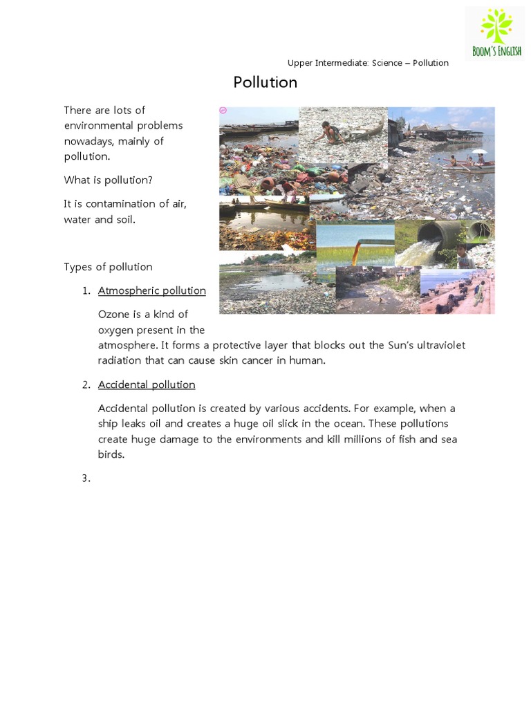 Pollution: Upper Intermediate: Science - Pollution | PDF
