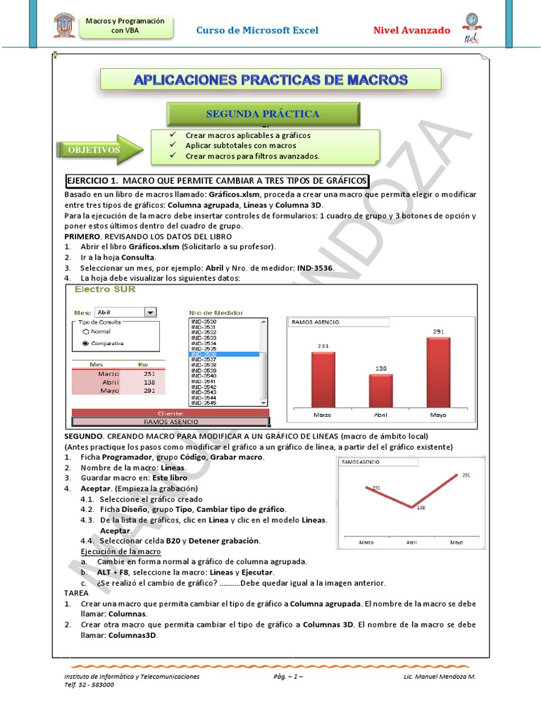 Prac 2 Excel Macros y VBA - 2 | Descargar gratis PDF | Macro (informática) | Microsoft Excel