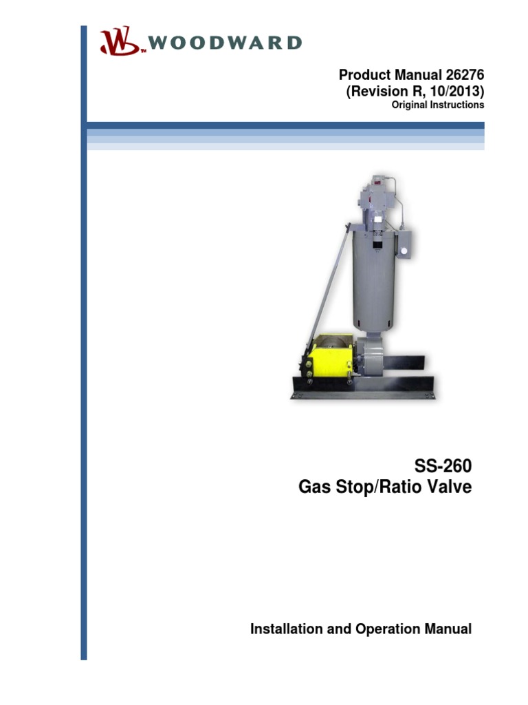 Woodward - Gas Stop Ratio Valve | PDF | Valve | Actuator