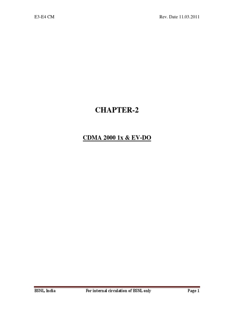 Ch2-E3-E4 Cm-Overview of Cdma 2000 1x & Evdo - Text | PDF | Electronics | Radio Resource Management