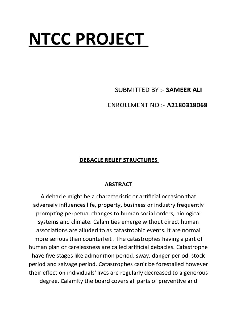 NTCC Project 1 | PDF | Roof