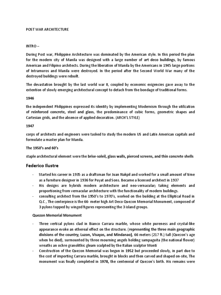 Post War Architecture | PDF | Architectural Design | Architecture