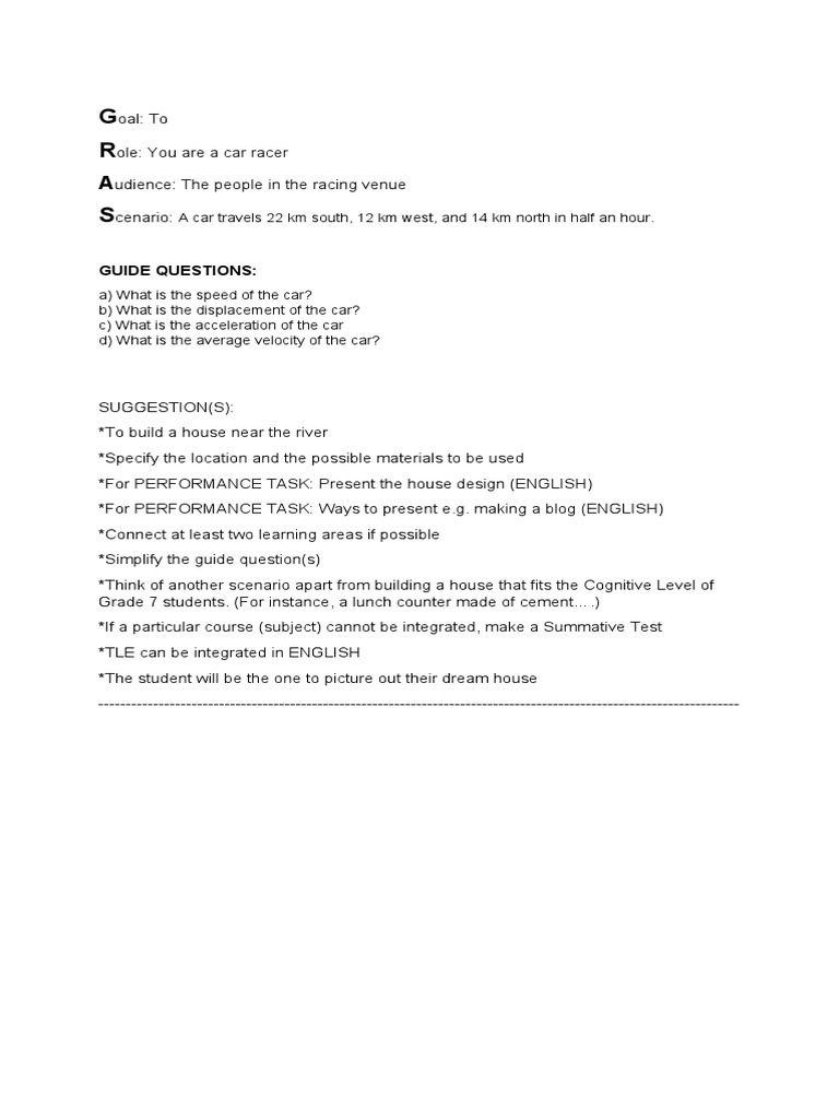 Written Integrative Assessment - Grade 7 (Science, Math, English) | PDF