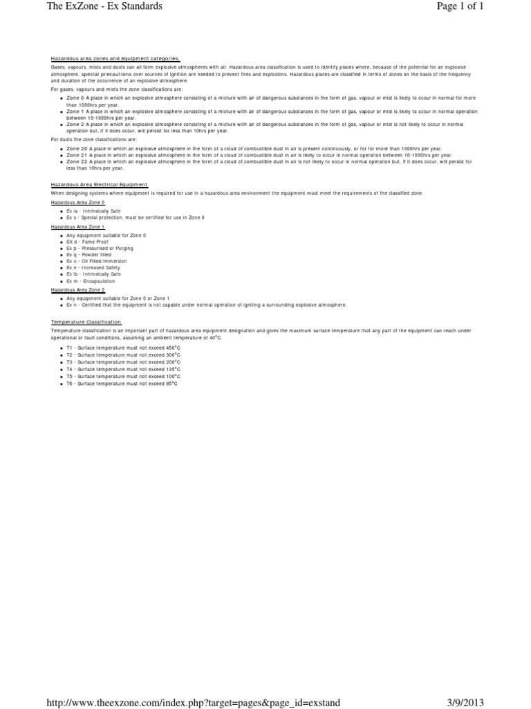 Ex Standards | PDF | Physical Sciences | Hazards
