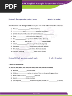 Icse Class 5 English Language Worksheet | PDF | Verb | Linguistic Typology