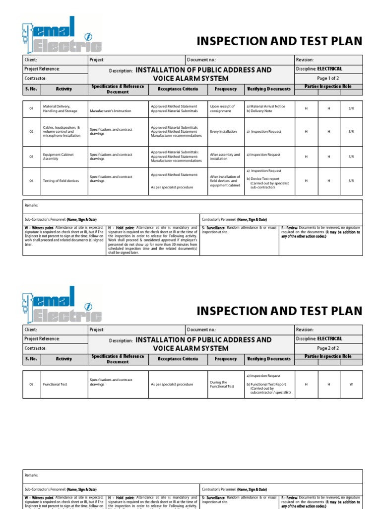 ITP - Public Address and Voice Alarm System | PDF | Specification ...