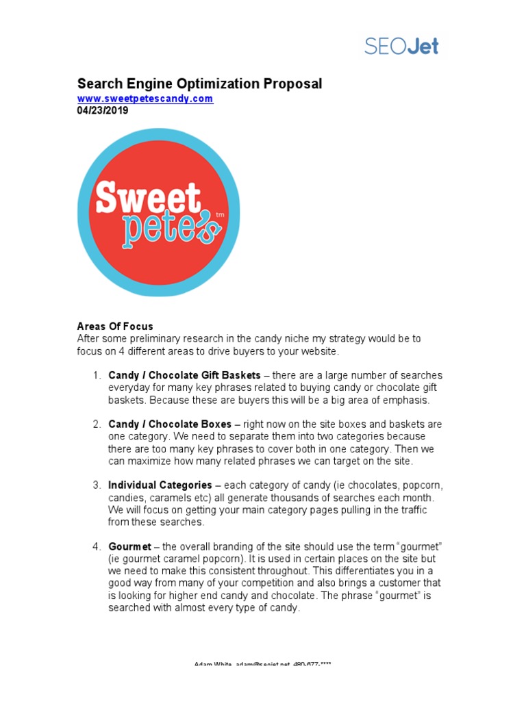 Search Engine Optimization Proposal | PDF | Search Engine Optimization | World Wide Web