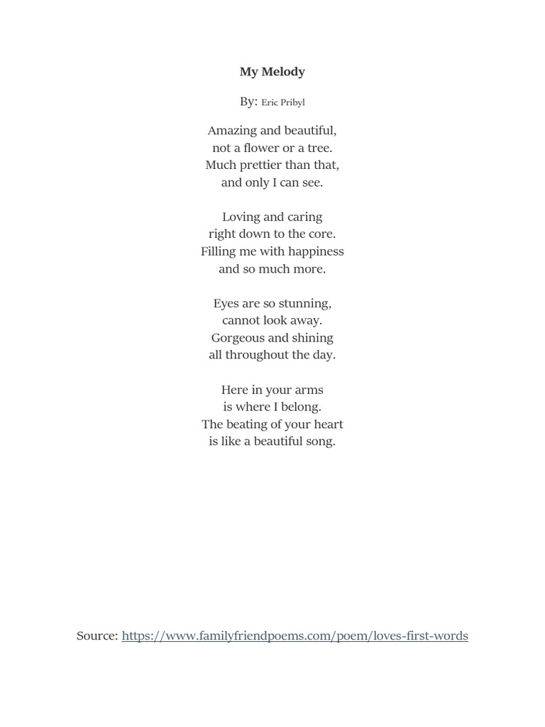My Melody: A Poem of Love | PDF