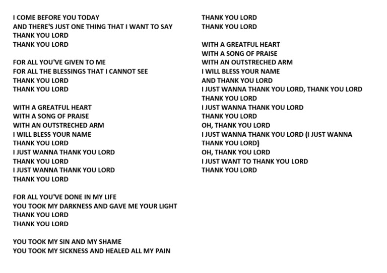 I Come Before You Today | PDF