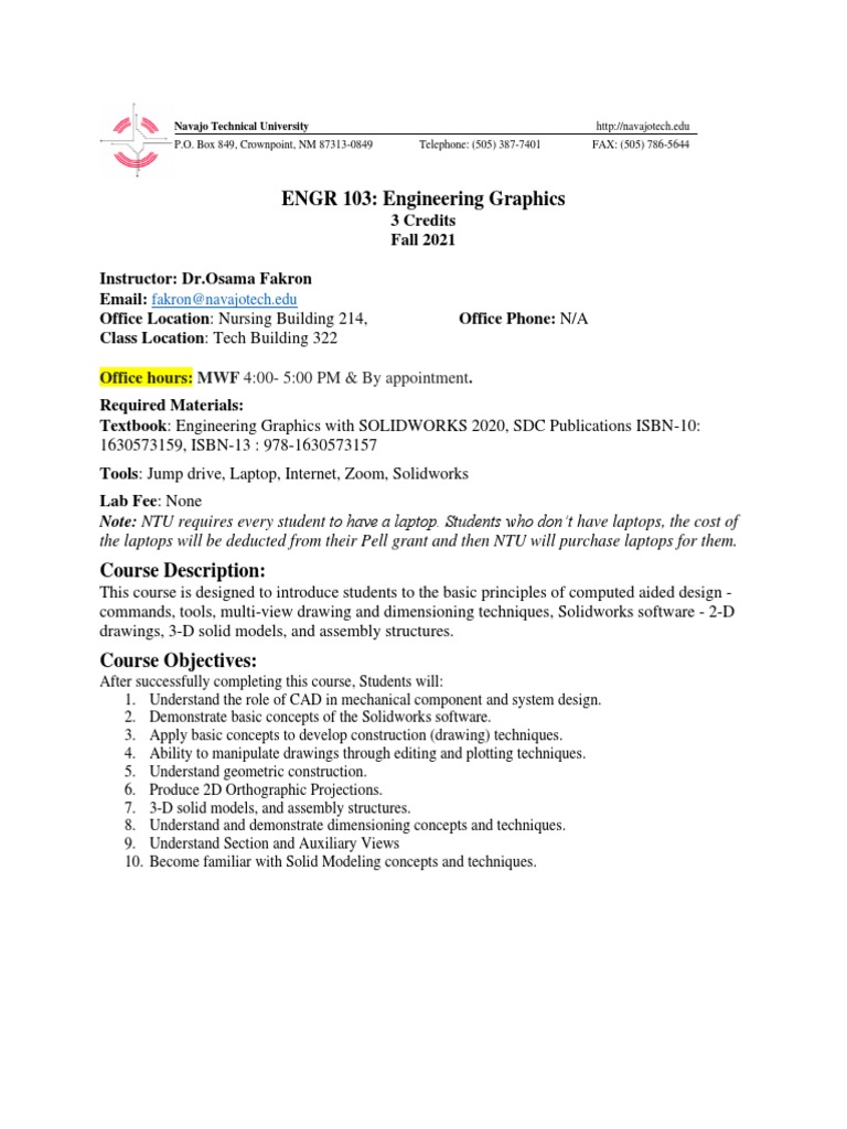Engineering Graphics Course Overview | PDF | Computer Aided Design ...