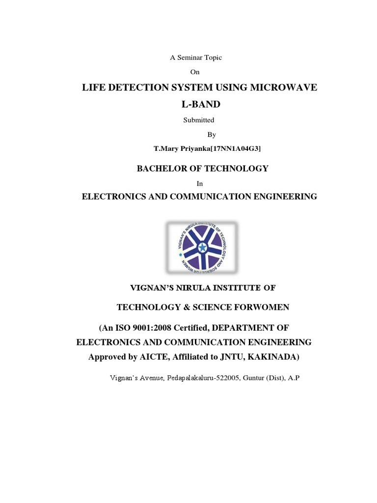 Life Detection System Using L-Band | PDF | Antenna (Radio) | Microwave