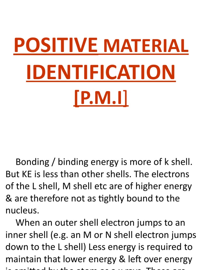 Positive Material Identification | PDF | Computer Engineering | Electronics