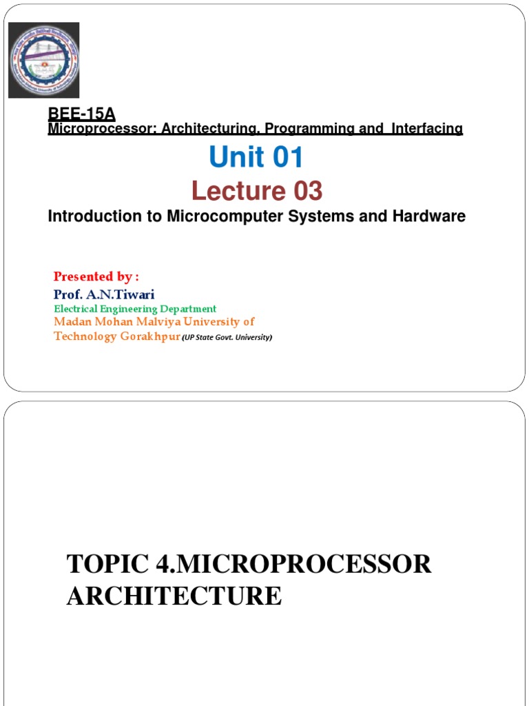 Unit 01: BEE-15A | PDF | Central Processing Unit | Microprocessor