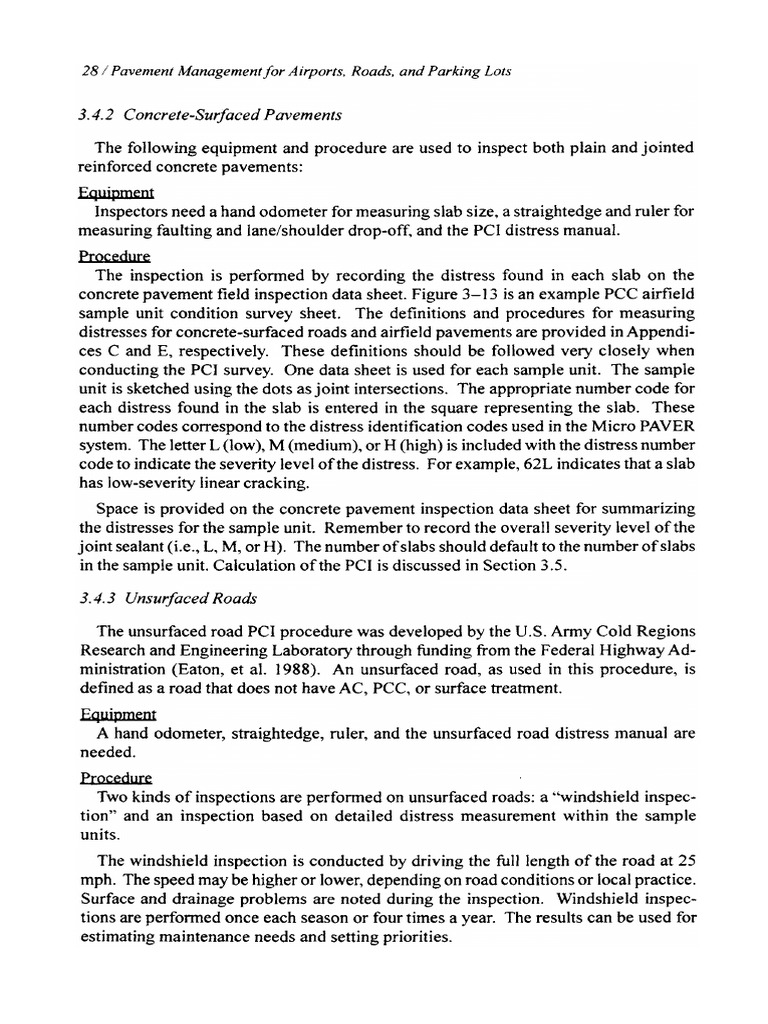 Procedure: 28 /pavement Management For Airports, Roads, and Parking ...