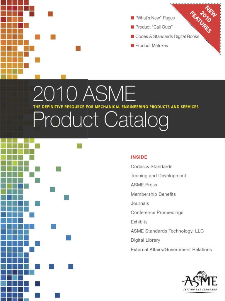 2010 ASME Product Catalog: The Definitive Resource For Mechanical ...