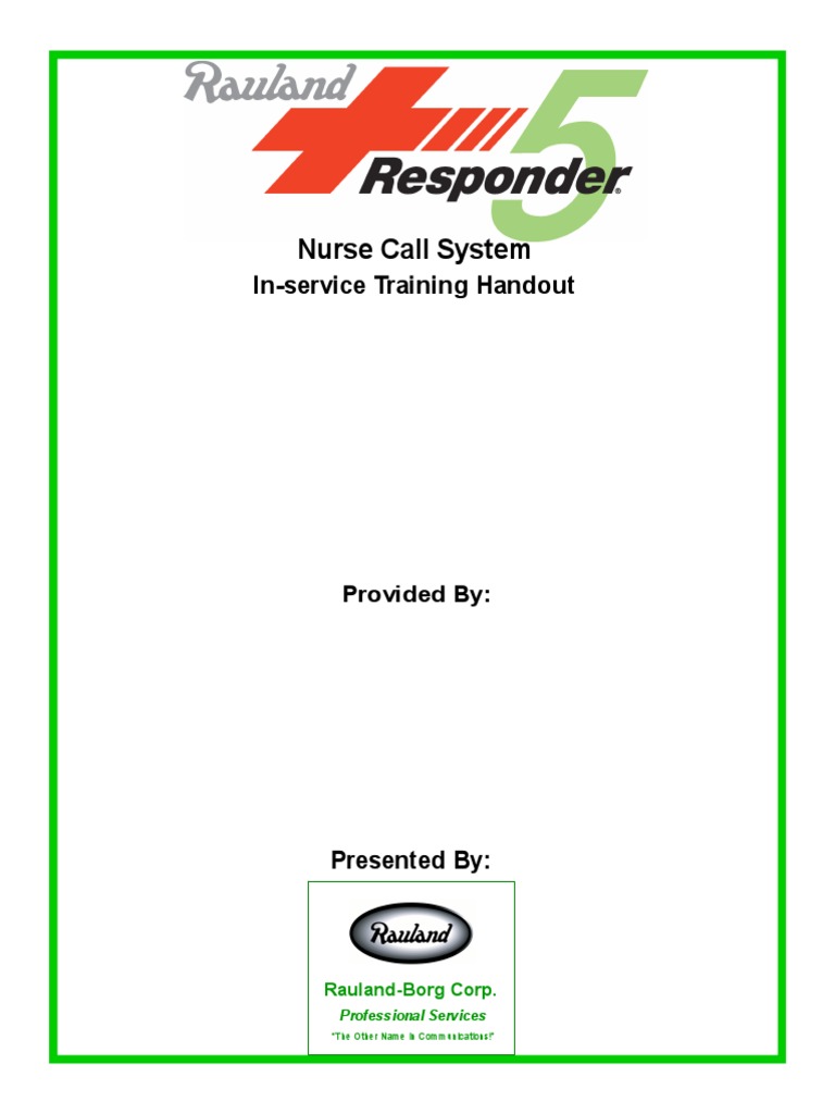 Nurse Call System | PDF | Telephone | Menu (Computing)