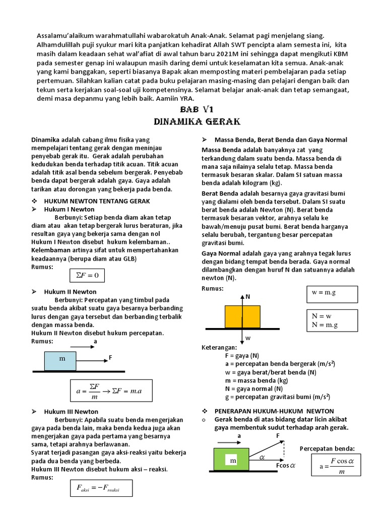 Dinamika Gerak Lurus... - New | PDF