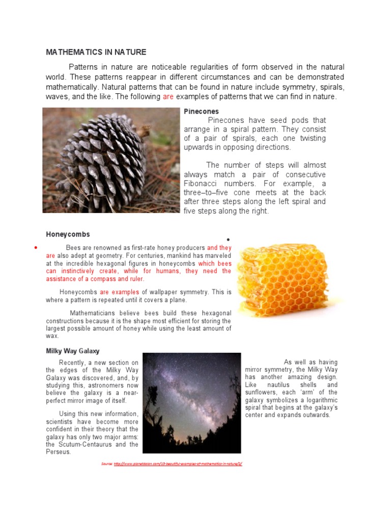 MODULE 1 - Mathematics in Nature | PDF | Pattern | Sequence
