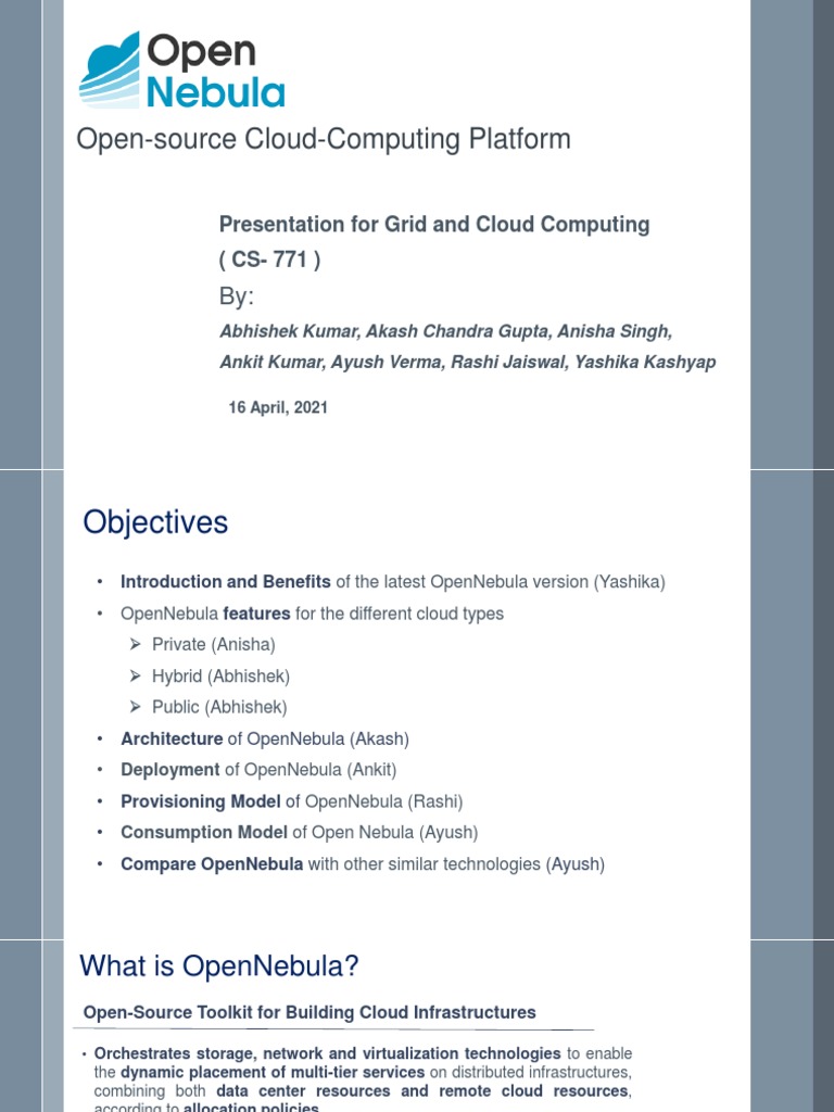 Opennebula New Presentation | PDF | Cloud Computing | Virtual Machine