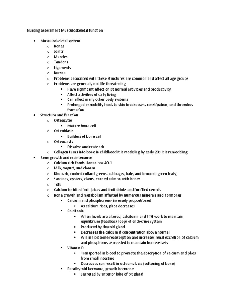 Musculoskeletal Assessment | PDF | Bone | Osteoporosis