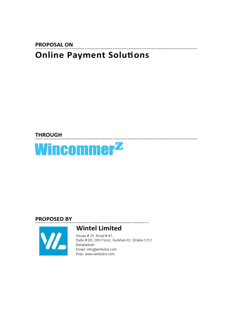 Proposal For Online Payment Gateway | PDF | Banks | Payments