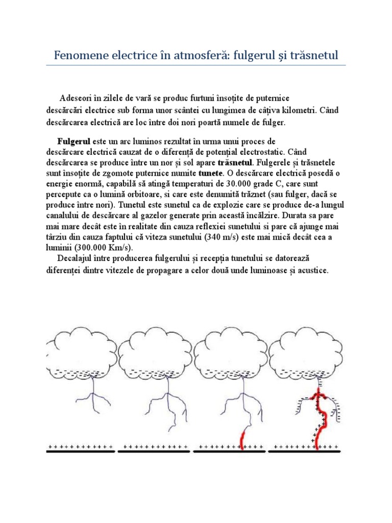 Fenomene Electrice În Atmosferă | PDF