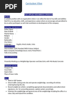 Work Immersion Resume Sample | PDF