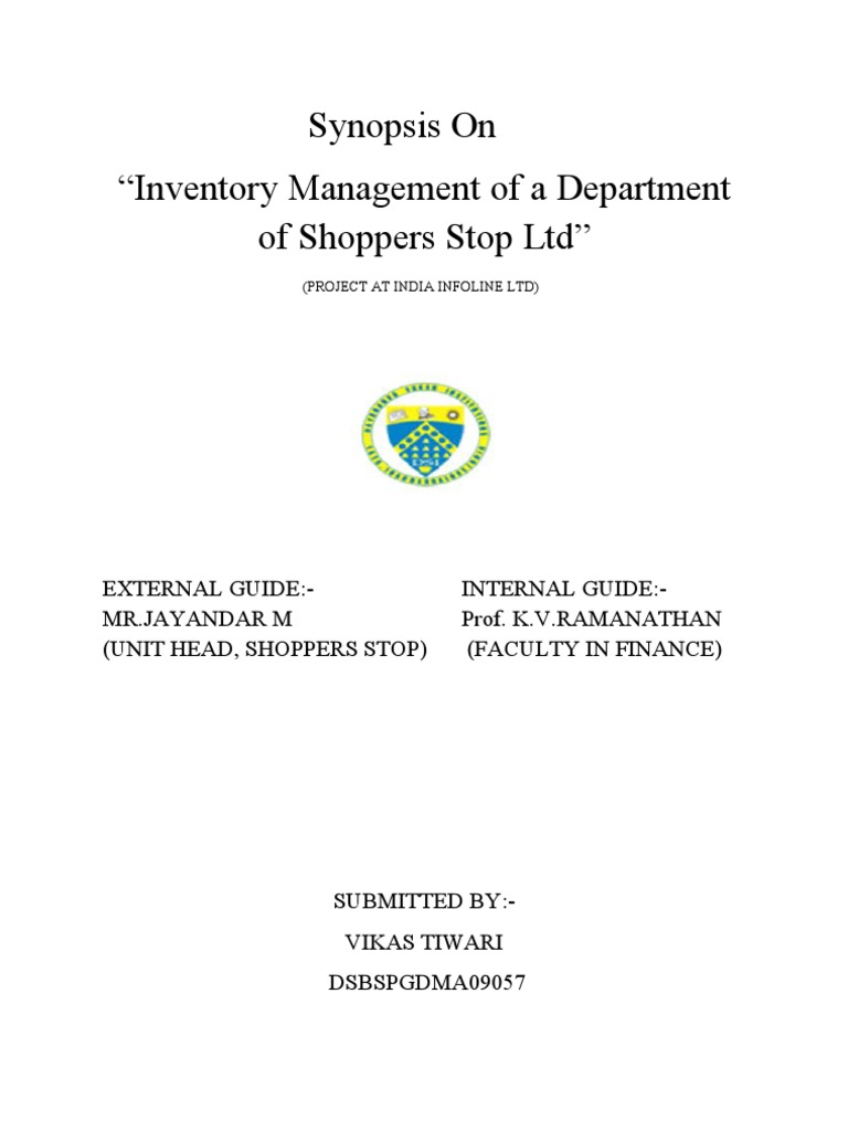 Inventory Management at Shoppers Stop | PDF | Inventory | Retail