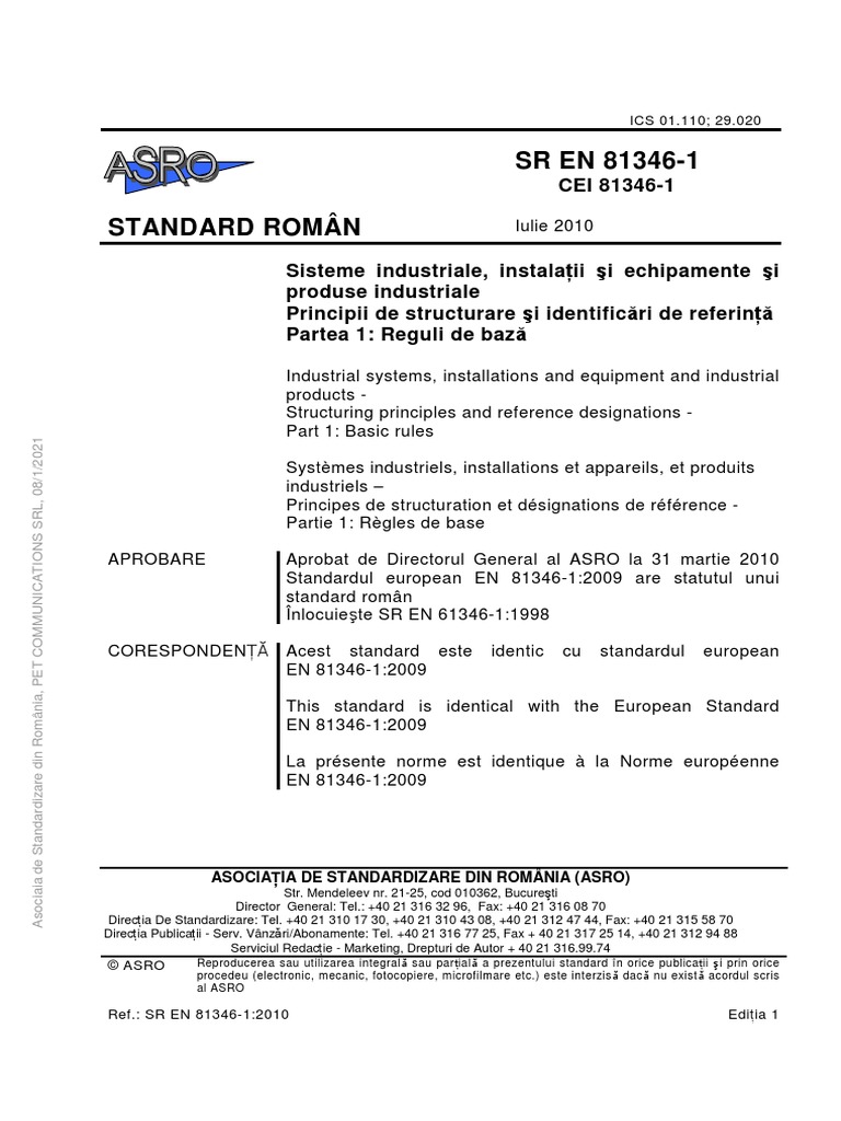 SR EN 81346-1 (2010color PDF | PDF