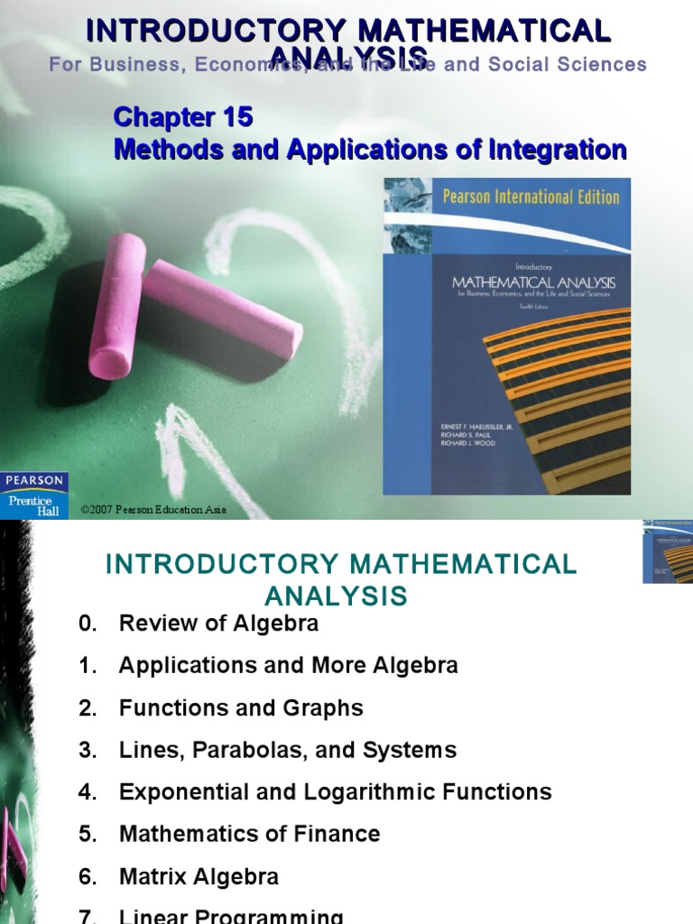 Methods and Applications of Integration | PDF | Integral | Equations