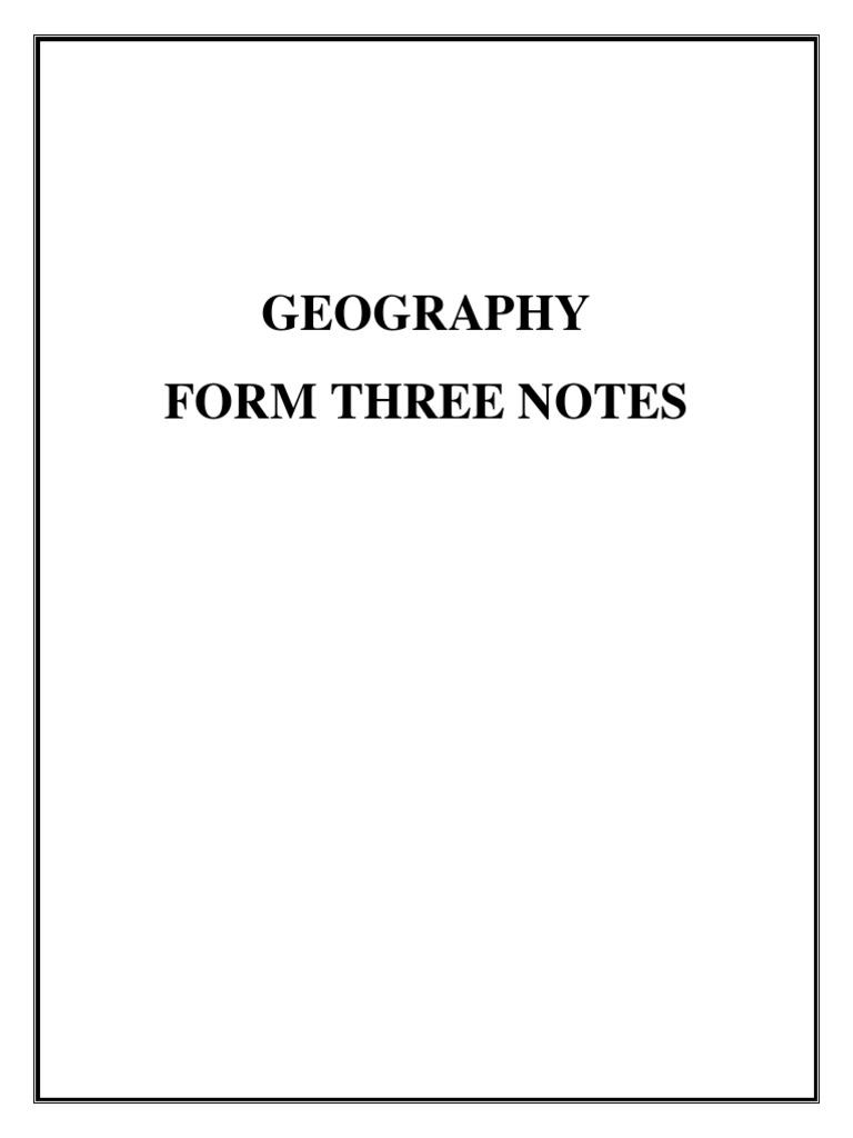 Geography Necta Form Three | PDF | Rock (Geology) | Igneous Rock