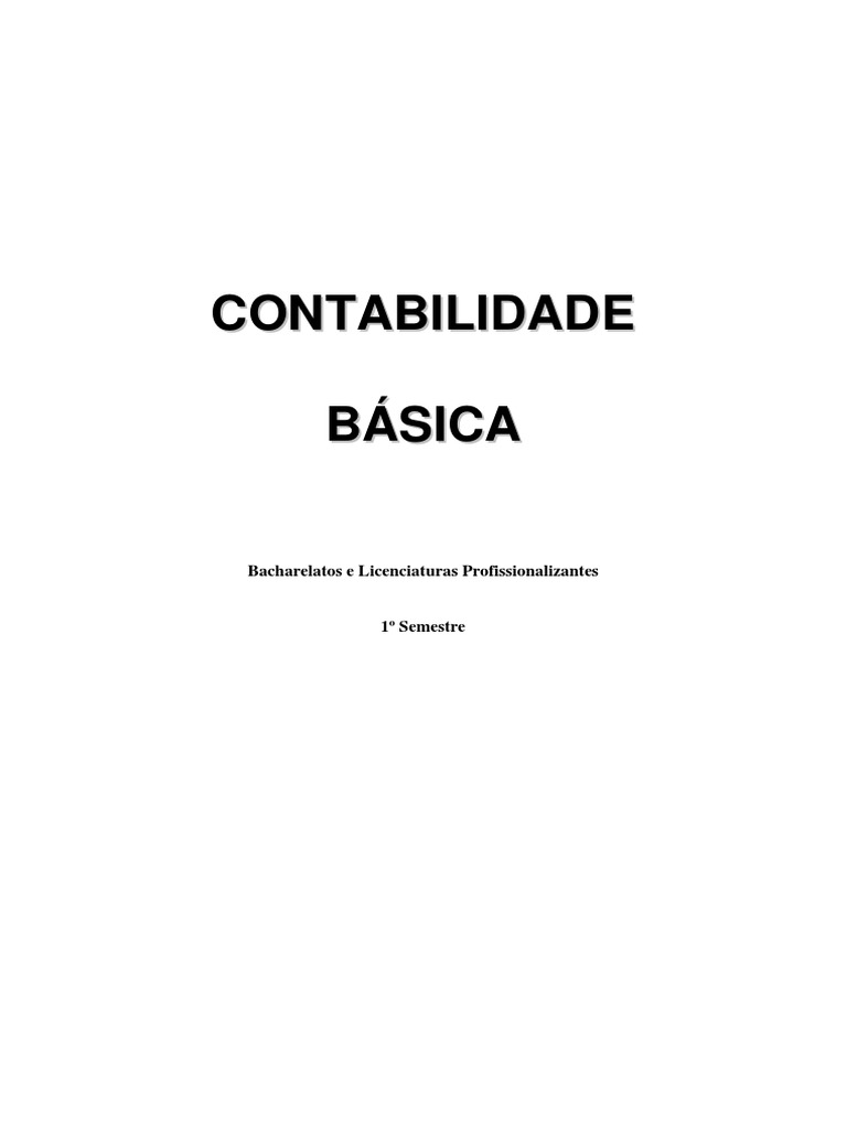 Contabilidade Básica - MANUAL TEÓRICO | PDF | Contabilidade | Economia