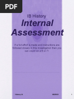 IB History IA Guidelines and Examples | PDF | Career & Growth