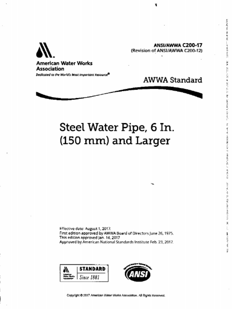 Awwa C200 2017 | PDF