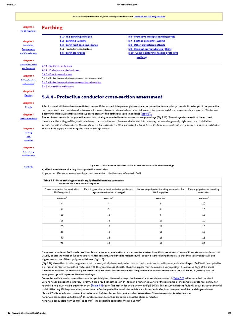 Protective Conductor Cross-Section Assessment | PDF | Electrical ...