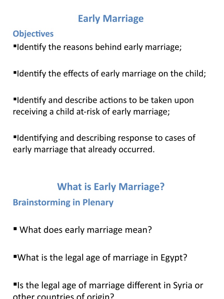 11 Early Marriage | PDF | Child Marriage | Marriage