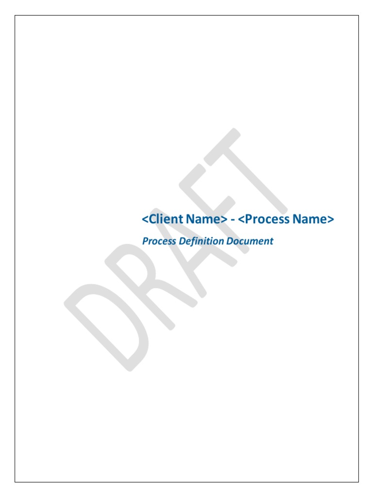 Process Definition Document | PDF | Remote Desktop Services | Software ...