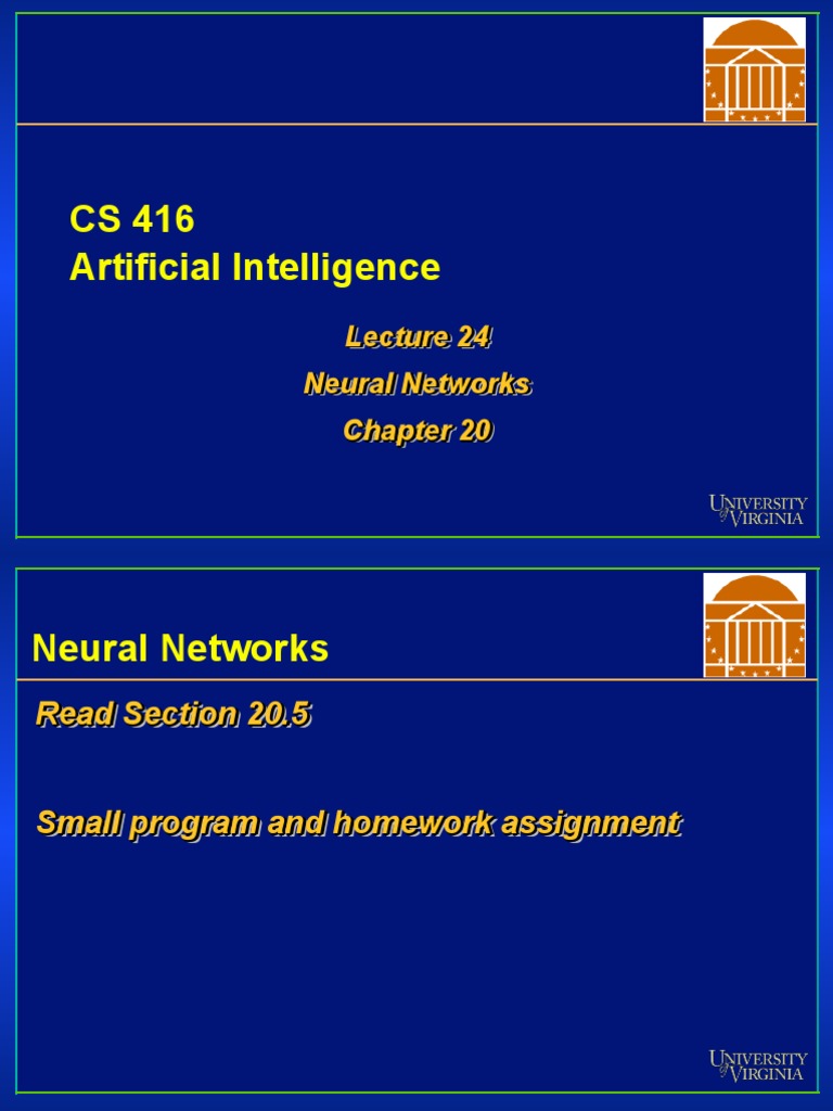CS 416 Artificial Intelligence: Neural Networks | Download Free PDF ...